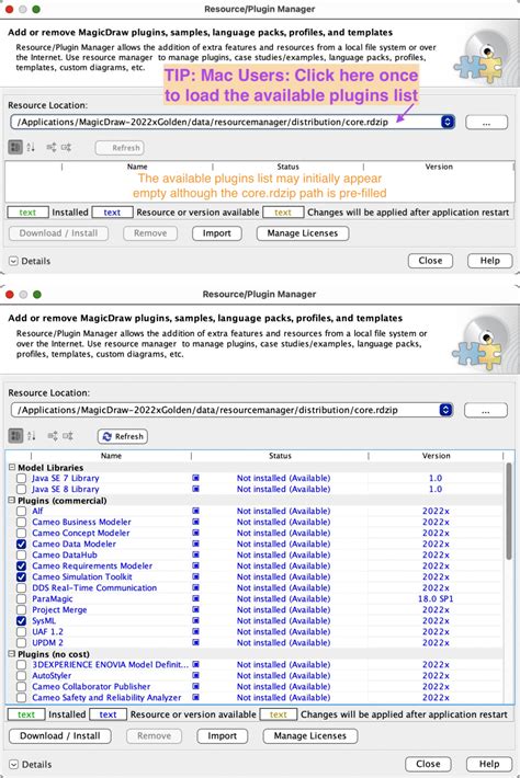 magicdraw cameo 2022xgolden tip gotcha mac howto load the available
