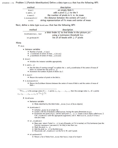 problem 1 particle identification the first