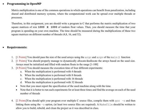 Solved • Programming In Openmp Matrix Multiplication Is One