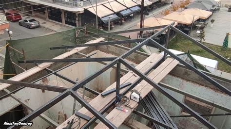 Κατασκευη Βασης για σκεπη με πανελ σε σπιτι Νοεμβριος 2021 Youtube