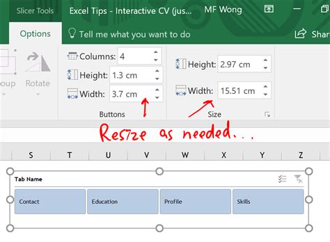 The Making Of An Interactive CV In Excel Wmfexcel