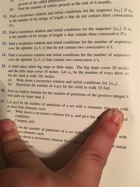 Solved Find A Recurrence Relation And Initial Conditions For