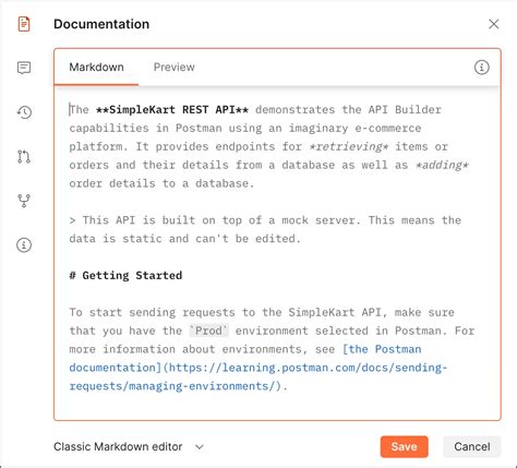 编写文档(writing) Postman 中文文档 编写文档(writing) Postman 中文文档