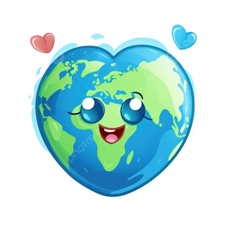 마음으로 귀여운 행성 지구 지구의 날 행성 지구 Png 일러스트 및 이미지 에 대한 무료 다운로드 Pngtree