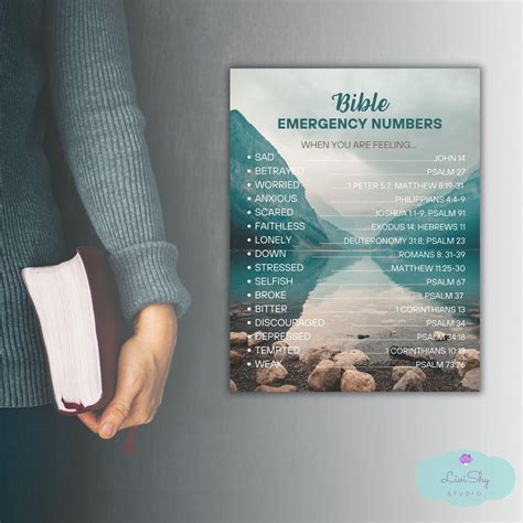 Bible Emergency Numbers Bible Printable Bible T Church T Etsy