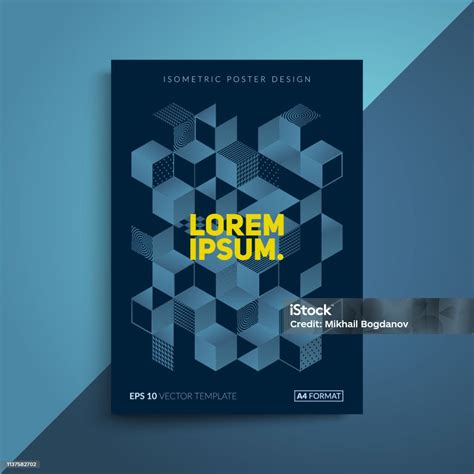 Isometric Poster Design Stock Illustration Download Image Now Abstract Advertisement