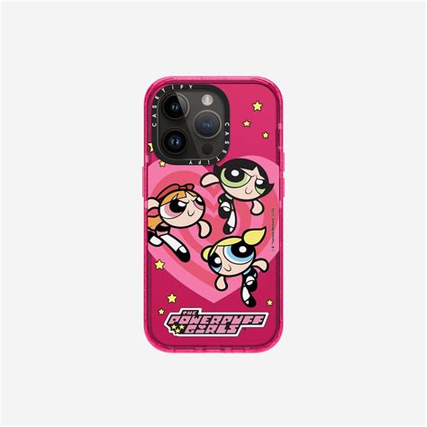 케이스티파이 X 파워퍼프걸 아이폰 하트 임팩트 케이스 반투명 버블검 Casetify Kream