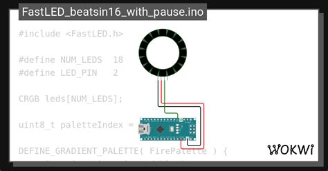 Fastled Fire Wokwi Esp32 Stm32 Arduino Simulator