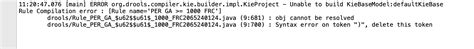 Drools Decision Table Function Call From Action Value Cell Stack