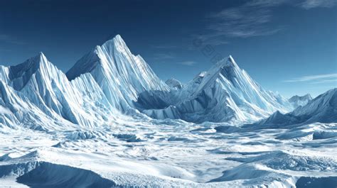 冰雪覆盖的山峰图片 包图网企业站