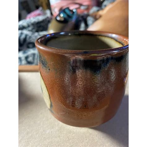 1950s Shoji Hamada Mingei Kakiyu Kaki Japanese Yunomi Teacup Chairish