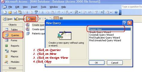 How To Create Queries Using Microsoft Access 2003 Microsoft Internet