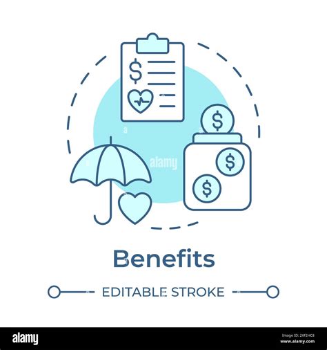 Benefits Soft Blue Concept Icon Stock Vector Image And Art Alamy