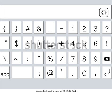 Modern Smartphone Keyboard Numbers Buttons Mobile Stock Vector Royalty Free 701034274