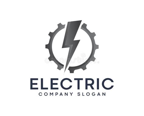 Gear Lightning Electric Logo With Lighting Bolt Stock Illustration Illustration Of Voltage