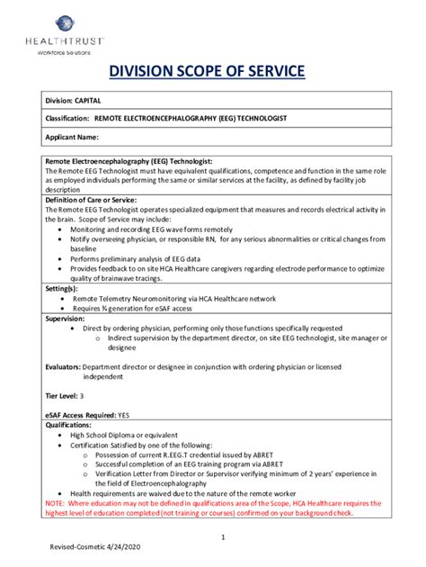 Fillable Online What Is An Eeg Technician Eeg Technician Overview Fax Email Print Pdffiller