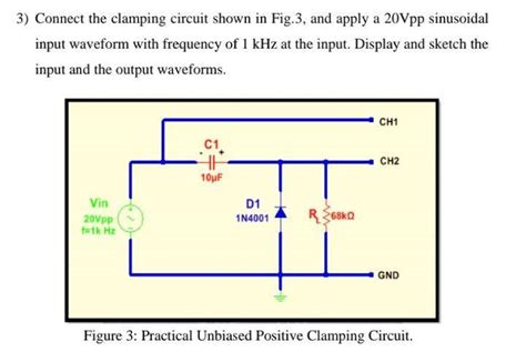 solved 3 connect the clamping circuit shown in fig 3 and