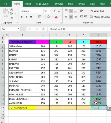Cara Super Cepat Untuk Menjumlah Data Di Excel Dengan Otomatis Shorts