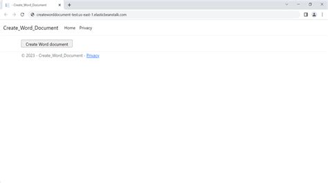 Create Word Document In AWS Elastic Beanstalk Syncfusion