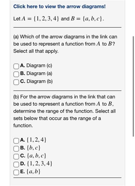 Solved Click Here To View The Arrow Diagrams Let Chegg