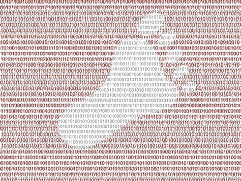 a digital footprint with binary numbers on the background stock