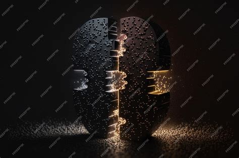 Premium Photo Binary Code On Two Puzzle Pieces On A Black Background