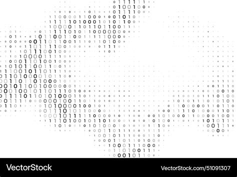 Digital Binary Code Futuristic Background Vector Image