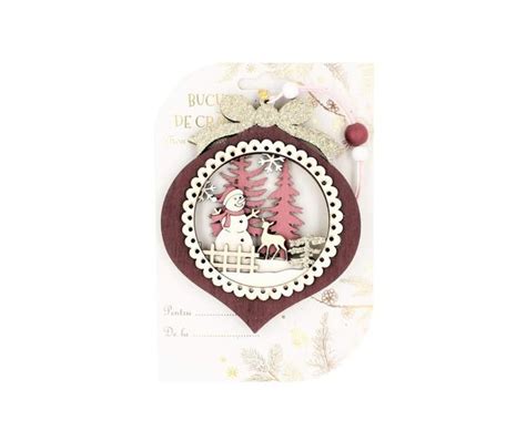 Коледна украса тъмночервена топка Vivre