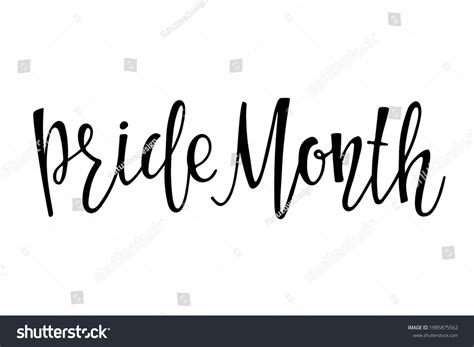 Pride Month Text Concept Lgbtq Community Stock Vector Royalty Free