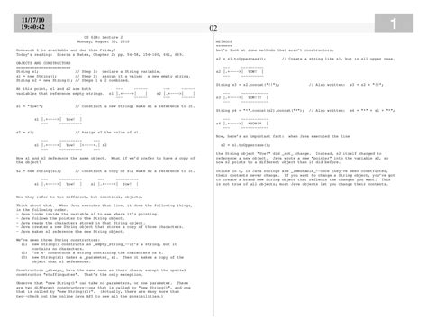 Objects And Constructors Essay Computer Science Docsity