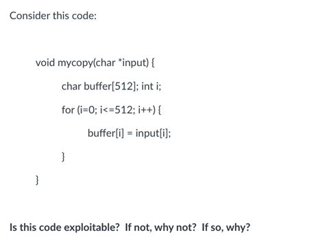 Solved Consider This Code Void Mycopychar ∗ Input Char