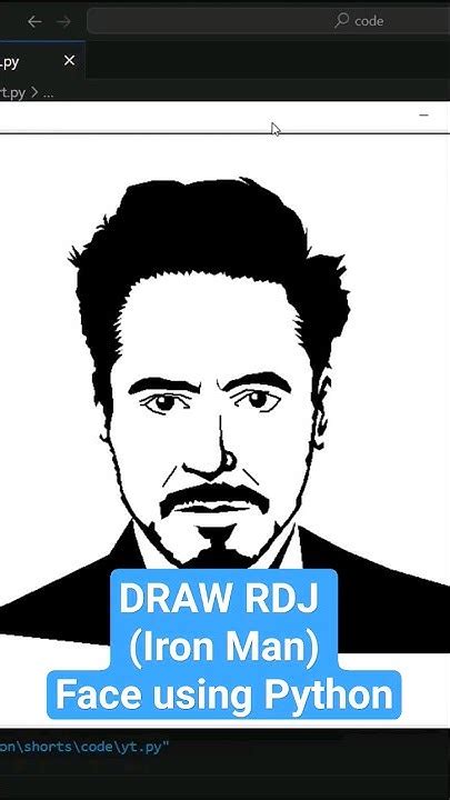 Draw Iron Man Face Using 3 Line Of Code Shorts Rdj Ironman Youtube