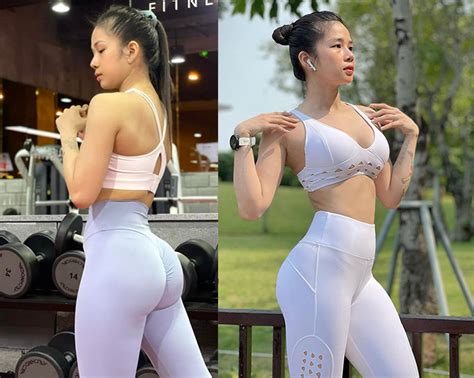 Gái Xinh Tập Gym Mặc đồ Bó Sát Khoe Cặp Mông To Tròn Cong Tít Ảnh đẹp