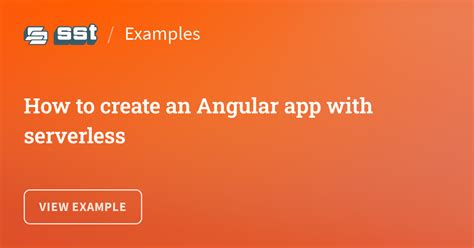 How To Create An Angular App With Serverless