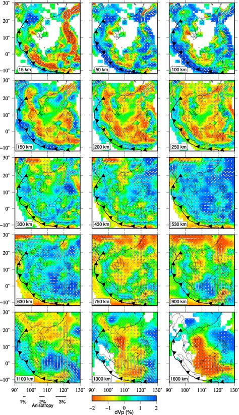 Map Views Of Vp Azimuthal Anisotropic Tomography The Layer Depth Is Download Scientific