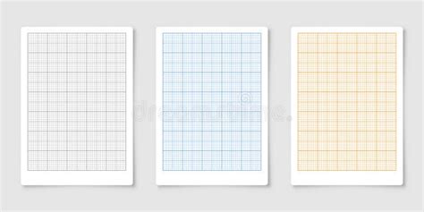 Sheet Of Graph Paper With Grid Millimeter Paper Texture Geometric Pattern Stock Vector