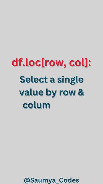 Pandas Data Selection Youtube