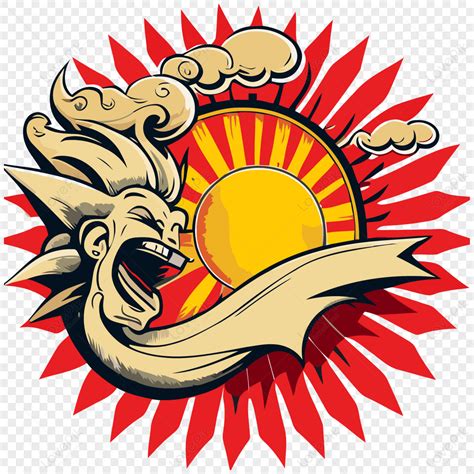 떠오르는 태양 벡터클립 아트만화상표 Png 일러스트 무료 다운로드 Lovepik