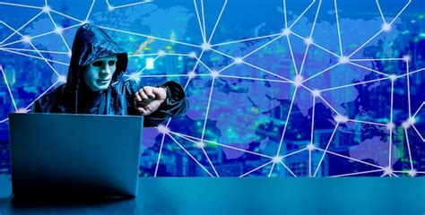Premium Photo Anonymous Computer Hacker In White Mask And Hoodie