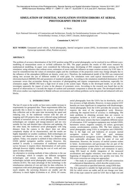 pdf simulation of inertial navigation system errors at … · simulation