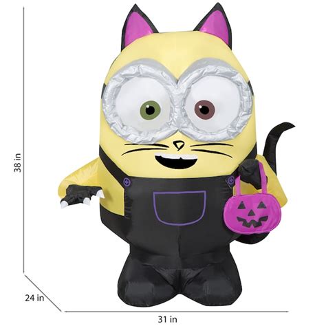 Universal 3 22 Ft Lighted Minion Bob Cat Inflatable 228689 At