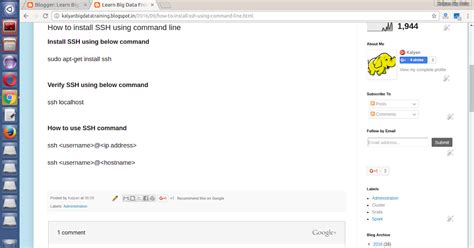 How To Install SSH Using Command Line Spark Training In Hyderabad Hadoop Training In