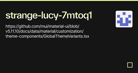 Strange Lucy 7mtoq1 Codesandbox
