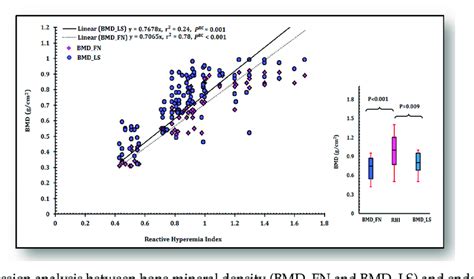 linear regression analysis between bone mineral density bmd fn and