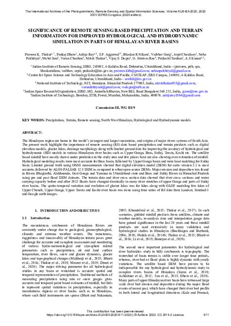 Pdf Significance Of Remote Sensing Based Precipitation And Terrain