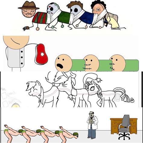 Six Human Centipede Fan Art Horror Iconic Fan Cult Art Weloveit