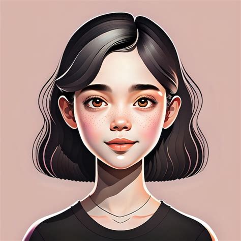 Premium Ai Image Captivating Digital Portrait Of A Beautiful