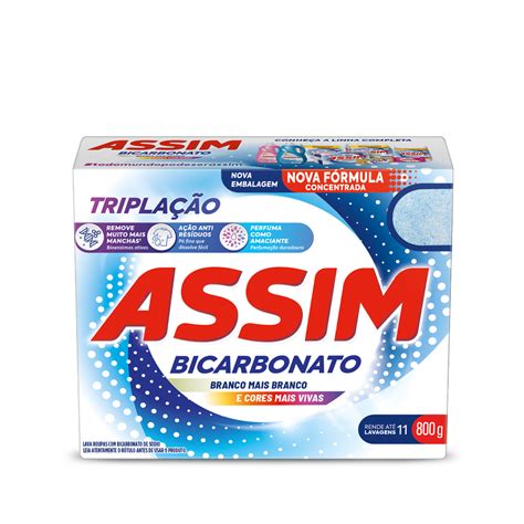 Sabao Em Po Assim Triplacao Bicarbonato Caixa 800g Multicanal Atacado Abasteça Seu Negócio