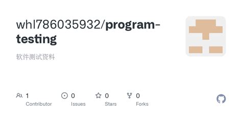 Github Whl Program Testing