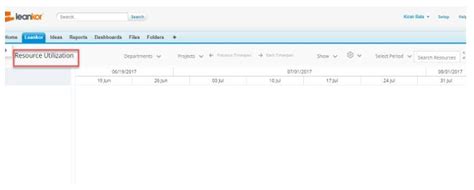 How To View Resource Utilization And Resource Schedule In One View Leankor Customer Success